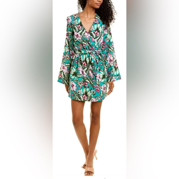 Walter Baker | Dresses | Walter Baker Tropical Floral Wrap Dress Size ...